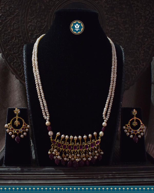 Ready for Regal Style! Hyderabadi Jadau Tirmani Necklace Set with ...